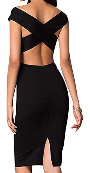 Women's Long Back Dress With X Back | Cheryl Creations